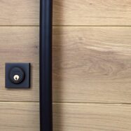 48”-108" Door Pulls | Round Black Door Handle - Powder-Coated